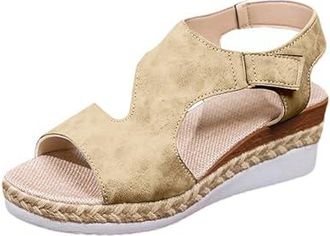 Generic Sandales Femme &eacute;t&eacute; Confortable Orthop&eacute;dique Bout Ouvert Chaussures Antid&eacute;rapant Respirantes Casual Sandales de Plage Leger Boho Platform Sandals, Mode