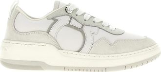 Ferragamo Femme, Chaussures, Blanc, Taille: 34 1/2 EU Dania Baskets