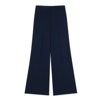 Oltre Palazzo-Hose aus Cr&ecirc;pe-Stoff - - Trousers - Damen - Blau - XL