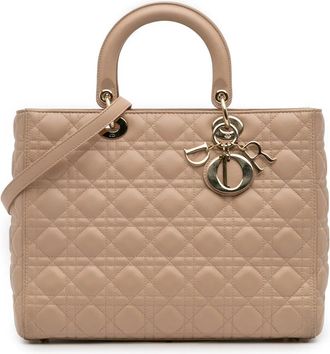 Dior Hobo Bags - Large Lambskin Cannage Lady Dior - Gr. unisize - in Braun - für Damen