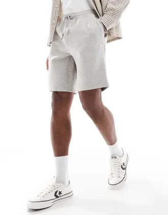 Polo Ralph Lauren Short molletonné en double maille technique avec logo emblématique - Taupe chiné-Neutre