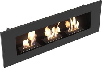 Kratki Wandkamin Bioethanol DELTA3 T&Uuml;V schwarz