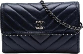 Chanel Pre-owned Wallet on Chain - Femme - Pre-owned - Bleu - Taille: ONE Size