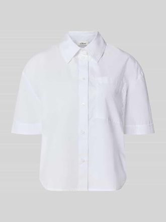 s.Oliver Red Label Regular Fit Kurzarmbluse aus reiner Baumwolle