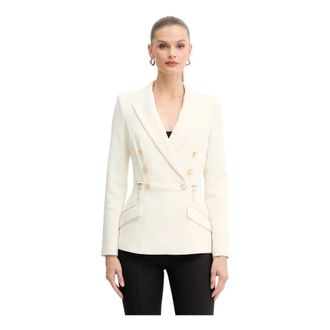 Elisabetta Franchi Blazer Double-breasted - Femme - Vestes - Beige - Taille: 36 FR