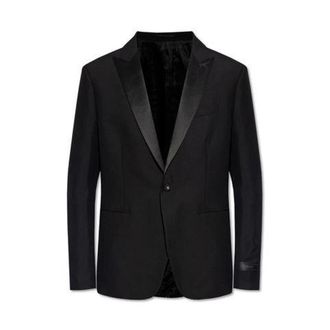 Versace Einreihiger Blazer mit Schalkragen - - Jackets - Herren - Schwarzk - M