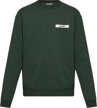 Jacquemus Homme, Sweatshirts et sweats &agrave; capuche, Vert, Taille: XL The Gros Grain SweaT-shirt