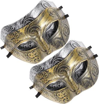 BESPORTBLE 4 St&uuml;ck Venezianische Halbgesichtsmaske Karneval Fasching Cosplay Maske Herren Damen Vintage Stil Halloween Party Dekoration B&uuml;hnenperformance