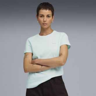 Puma ESS ELEVATED T-Shirt Damen, Kleidung, Blau, M