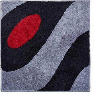 GRUND COLANI Exklusiver Designer Badteppich 100% Polyacryl, ultra soft, rutschfest, ÖKO-TEX-zertifiziert, 5 Jahre Garantie, Colani 35, WC-Vorlage o.A. 60x60