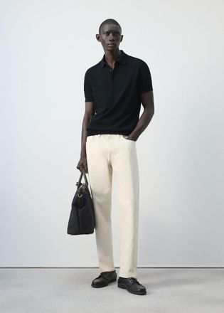 Mango Polo maille fine 100 % coton bleu nuit - Homme - XXL - MANGO MAN