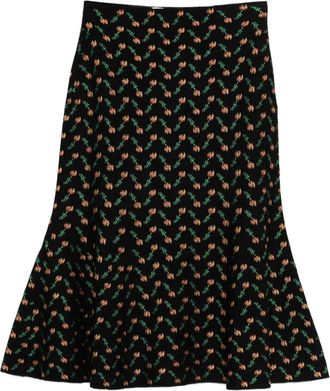 Alexander McQueen floral-micro polo top - Schwarz