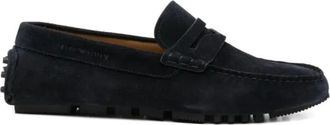 Emporio Armani Homme, Chaussures, Bleu, Taille: 42 1/2 EU Suede Driving Chaussures