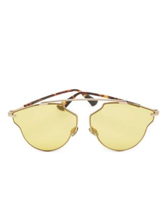 Dior lunettes de soleil SoRealPop &agrave; monture pilote - Jaune