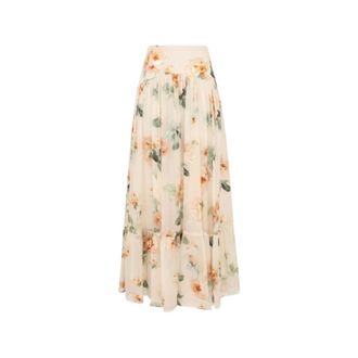 Zimmermann Carousel Burnout Midi Rock - - Skirts - Damen - Mehrfarbig - M