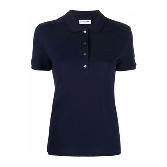 Lacoste Femme, Tops, Bleu, Taille: 48 FR Polo L.12.D Slim Fit Stretch en Mini Piqu&eacute;