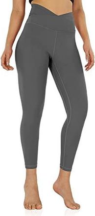 Generic Legging de sport 2026 pour femme - Pantalon de yoga doux avec poches int&eacute;rieures - Collants &eacute;lastiques solides, gris, L
