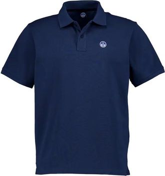 North Sails Herren Polo-Shirt blau Baumwoll-Piqué