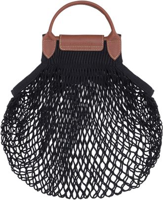 Longchamp Le Pliage Filet Tote Bag - Black
