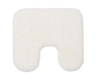 G&ouml;zze Deluxe Badteppich mit Ausschnitt und extra hohem Flor, 100% Polyester (Mikrofaser), Mit Antirutschbeschichtung, 50 x 45 cm - Creme