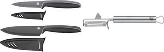 WMF Touch Messerset 2-teilig, K&uuml;chenmesser mit Schutzh&uuml;lle & Profi Plus Kartoffelsch&auml;ler Pendelklinge 19 cm, Pendelsch&auml;ler einschneidig