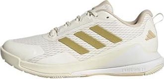 adidas Femme Novaflight 2 Indoor Shoes Chaussures de Sport, Off White/Gold met./Crystal Sand, 39 1/3 EU