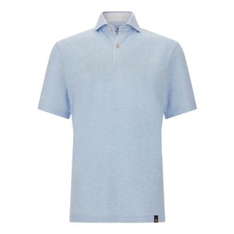 Boggi Milano Homme, Tops, Bleu, Taille: 2XL Polo en Piqu&eacute; Coton/Lin Boggi Milano