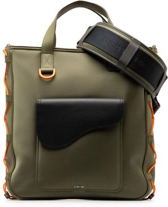 Dior Hobo Bags - x Sacai Saddle Tote - Gr. unisize - in Gr&uuml;n - f&uuml;r Damen