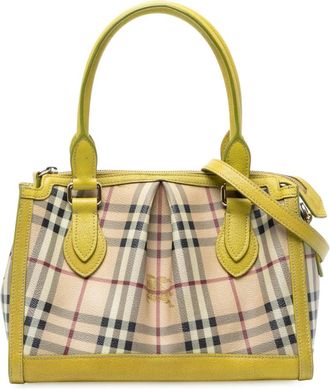 Burberry Hobo Bags - Haymarket Check Coated Canvas Pilgrim Satchel - Gr. unisize - in Braun - für Damen