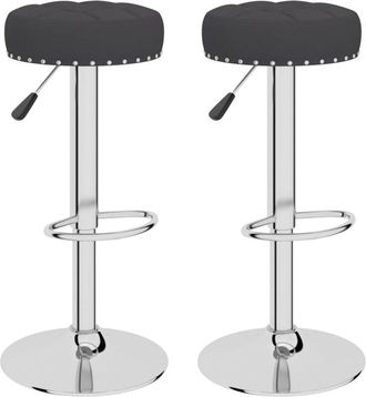 vidaXL Barhocker 2 Stk. Schwarz Stoff Vidaxl