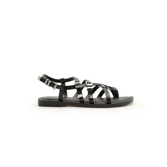 Michael Kors Flache Riemchensandalen mit metallischen Details - - Shoes - Damen - Schwarzk - 39 1/2 EU