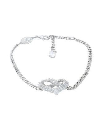 Swarovski Matrix bracelet, Heart, White, Rhodium plated