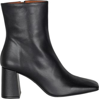 &Aacute;ngel Alarc&oacute;n Angel Alarcon, Femme, Chaussures, Noir, Taille: 39 EU Bottine en cuir avec bout carr&eacute;