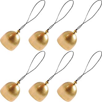 Hemoton 6st&uuml;cke Mini-glockenornamente Aus Messing Vintage-h&auml;ngeglocken F&uuml;r Fenster Und T&uuml;ren Kleine Dekoglocken Als Anh&auml;nger F&uuml;r Weihnachten Und Garten Handge