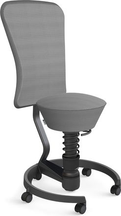 Aeris Swopper Air - Ergonomischer Hocker mit extra weicher Polsterung - Bürohocker höhenverstellbar mit Rollen -Sitzhocker für einen gesunden Rücken, Feder 