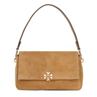 Tory Burch Small Charlie Suede Shoulder Bag - - Bags - Damen - Braun - ONE SIZE