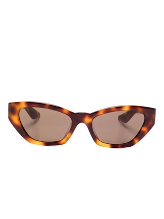 Oliver Peoples lunettes de soleil &agrave; monture &agrave; effet &eacute;caille de tortue - Marron