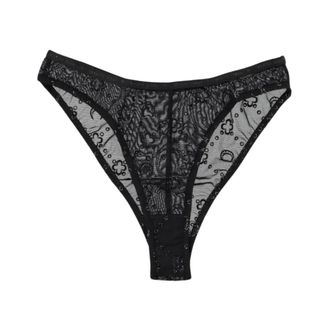 Marine Serre Glitter Mesh Briefs - - Swimwear - Damen - Schwarzk - XS