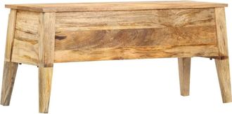 Generic Aufbewahrungsbank aus Holz, Massives Mangoholz, Viel Stauraum mit Rustikalem Charme, Einfach zu Montieren, Wohnmöbel für Multimedia-Geräte, Bücher und