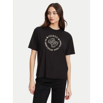 Guess T-Shirt V5YI05 KCOA2 Schwarz Regular Fit