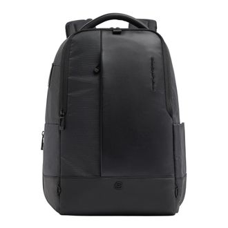 Piquadro Erweiterbarer Rucksack f&uuml;r Laptops bis 14 Zoll mit Trolley-Schlaufe - - Bags - Herren - Schwarzk - ONE SIZE