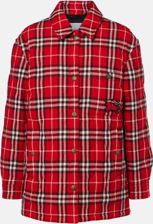 Burberry Wattierte Jacke Burberry Check aus Wolle