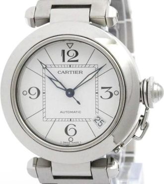 Cartier unisex, Pre-owned, Blanc, Taille: ONE Size Montre Pre-owned en acier inoxydable