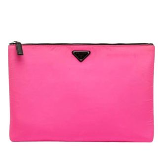 Prada Pre-owned Vintage Nylon Clutch - - Pre-owned - Damen - Rosa - ONE SIZE