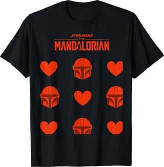 Star Wars The Mandalorian Heart Grid of Nine Valentine T-Shirt