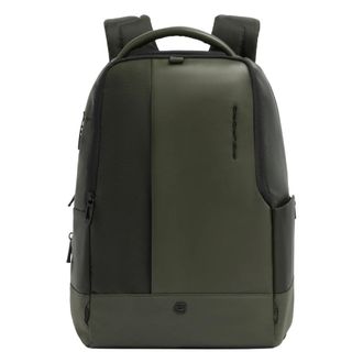 Piquadro Erweiterbarer Rucksack f&uuml;r Laptops bis 14 Zoll mit Trolley-Schlaufe - - Bags - Herren - Gr&uuml;n - ONE SIZE