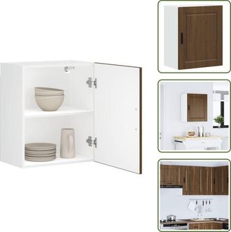 vidaXL The Living Store - vidaXL K&uuml;chen-H&auml;ngeschrank Porto Braun Eichen-Optik Holzwerkstoff