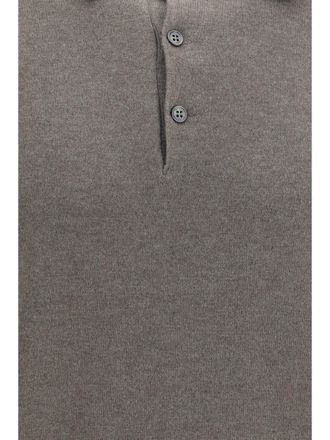 Brunello Cucinelli Cashmere Polo - Gray