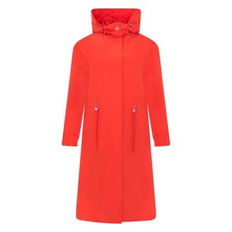 Moorer Long Jacket with Hood and Pockets - Femme - Vestes - Rouge - Taille: 36 FR