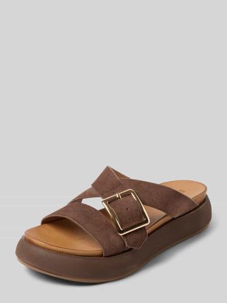 Inuovo Sandalen aus echtem Leder mit Plateau-Absatz